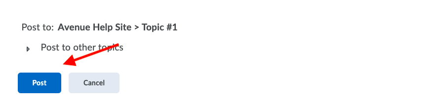 How do I start or reply to a discussion thread? – Avenue Help