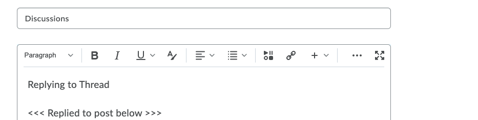 How do I start or reply to a discussion thread? – Avenue Help